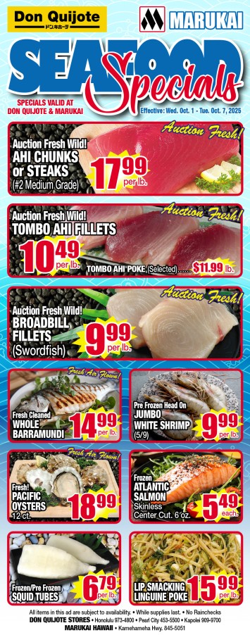 Weekly Specials! | Marukai Hawaii